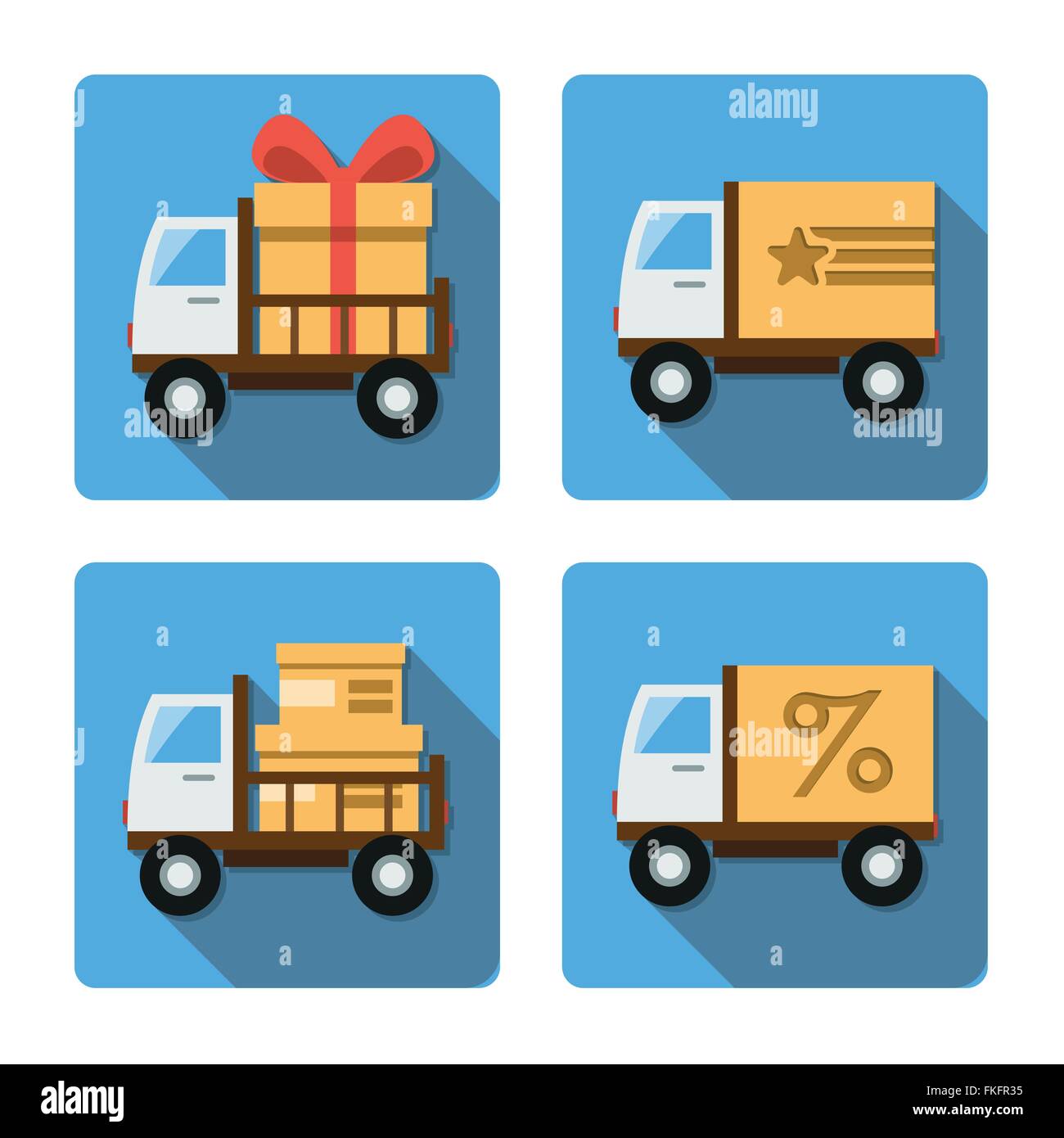 Four different icons in a flat style Stock Vector Image & Art - Alamy