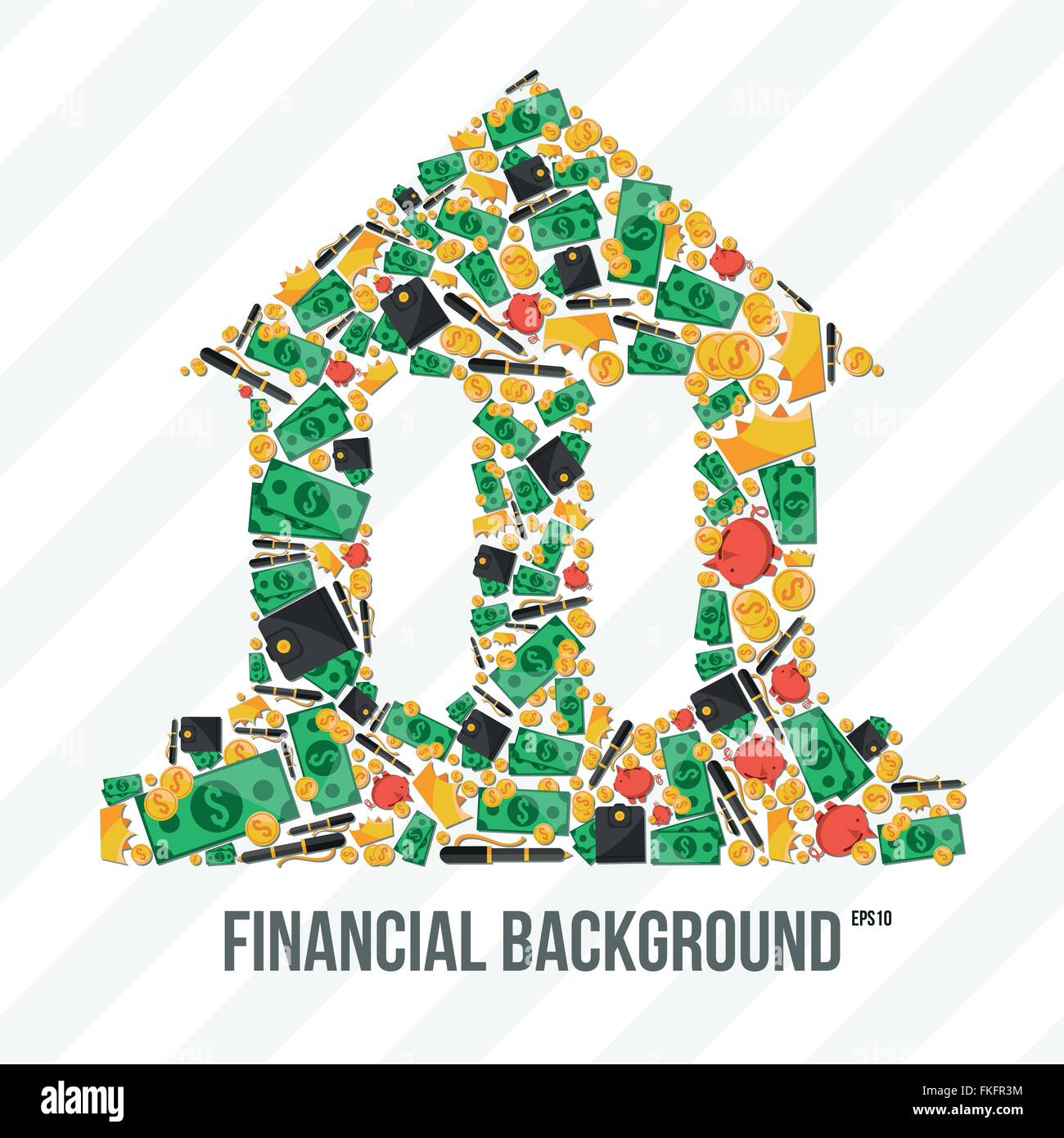 Collage From Financial Elements Stock Vector Image & Art - Alamy