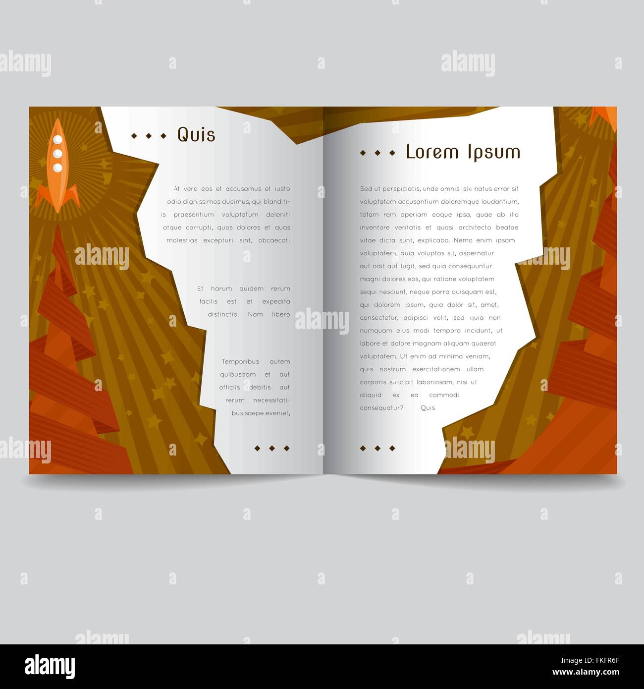 A Booklet With a Rocket Stock Vector Image & Art - Alamy