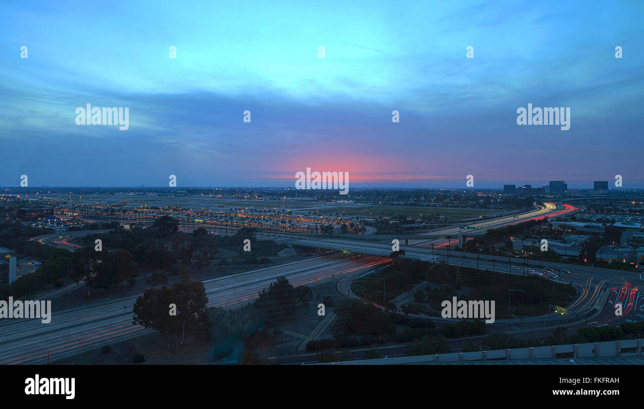 Aerial view of John Wayne Airport in Orange County, California, at ...