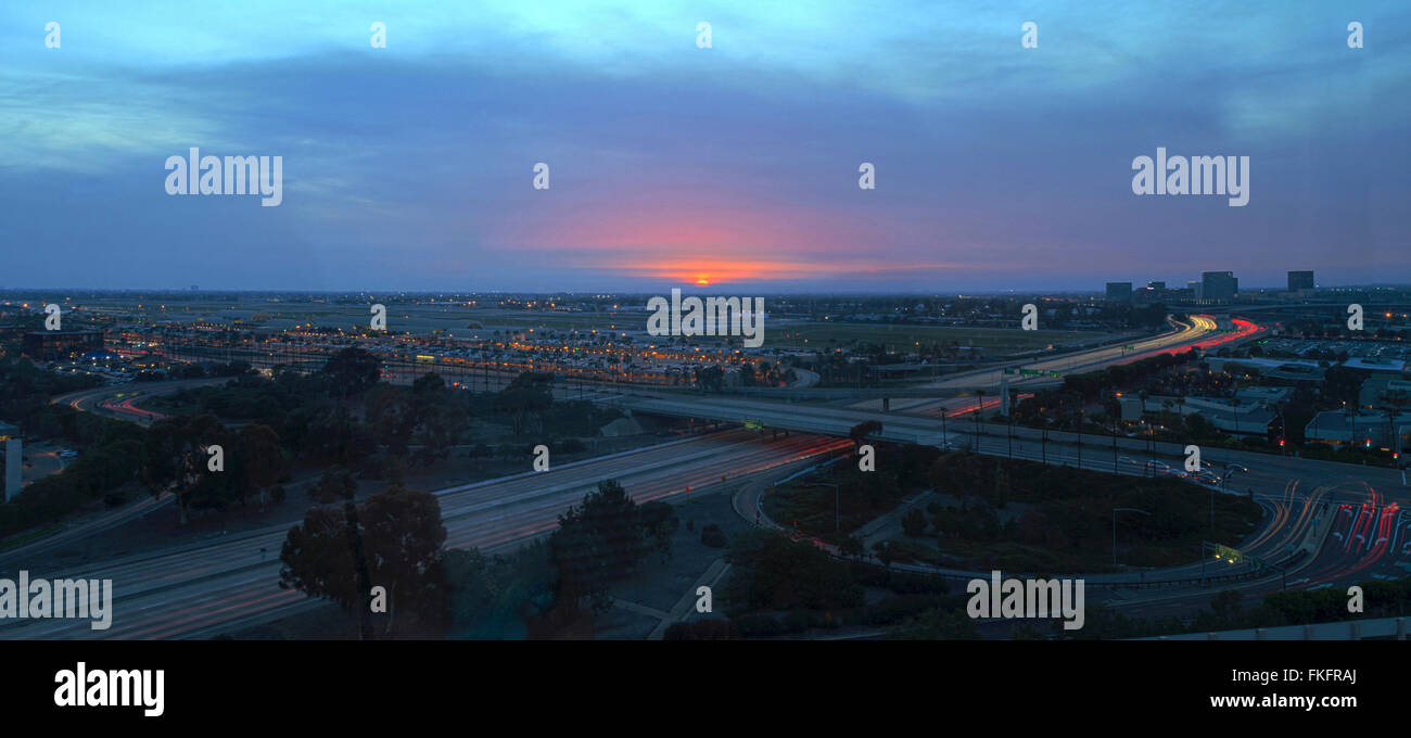 Aerial view of John Wayne Airport in Orange County, California, at ...