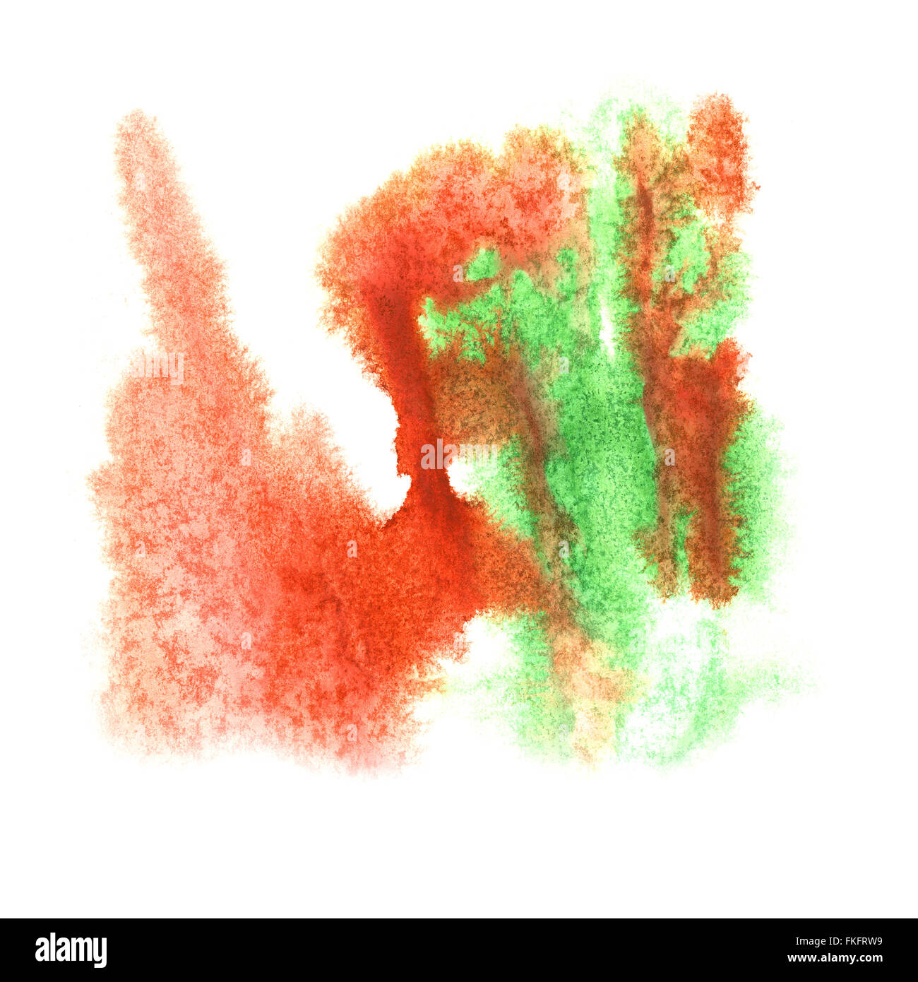 paint green burgundy splash color ink watercolor isolated stroke ...