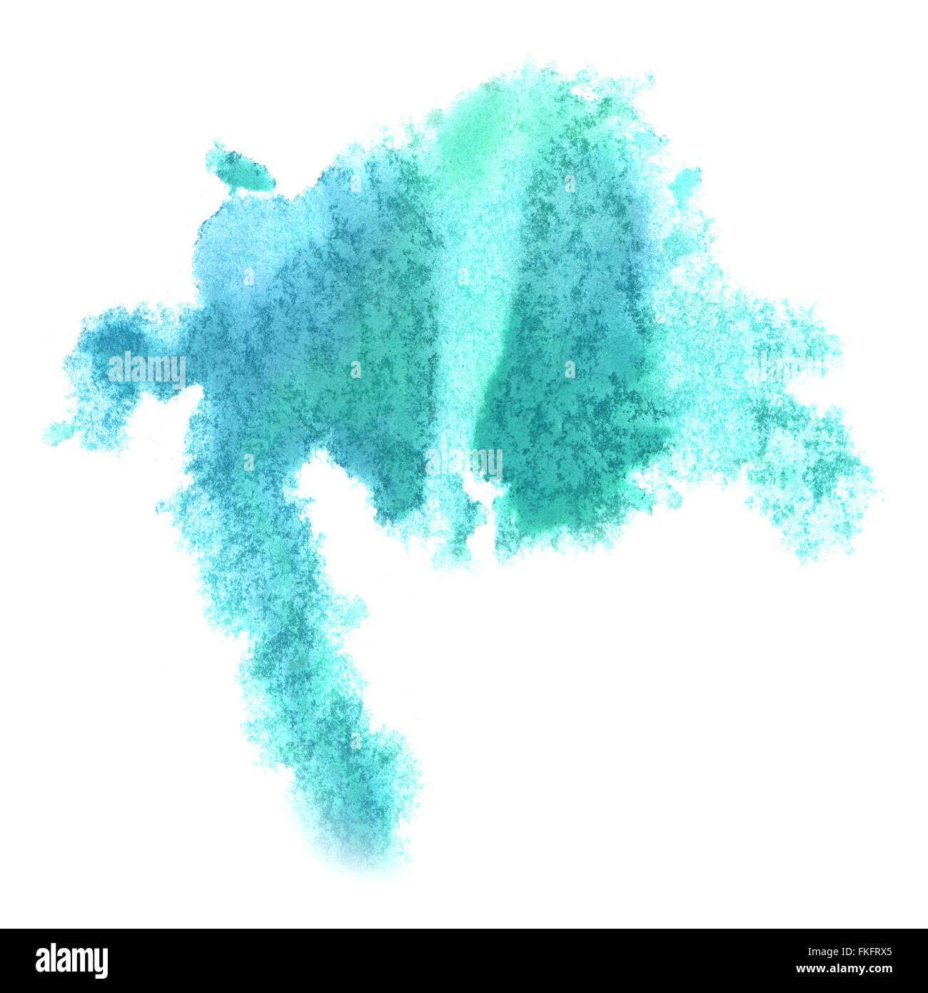 paint splash blue color ink watercolor isolated stroke splatter ...