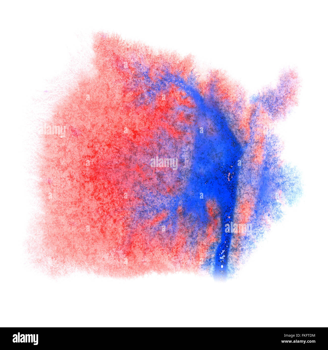 paint splash color ink red blue watercolor isolated stroke Stock Photo ...