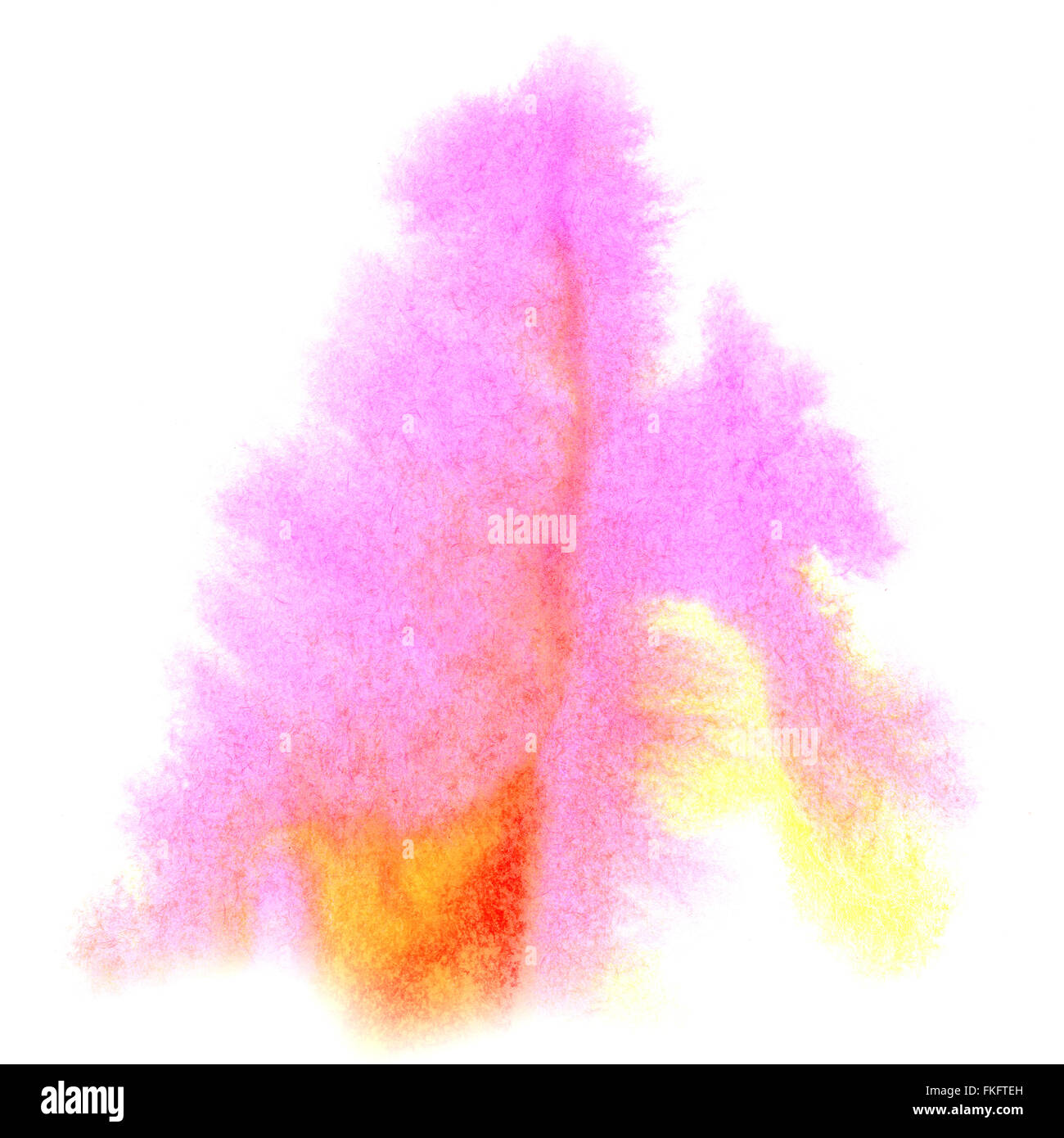 paint splash color ink watercolor isolated pink yellow stroke Stock ...