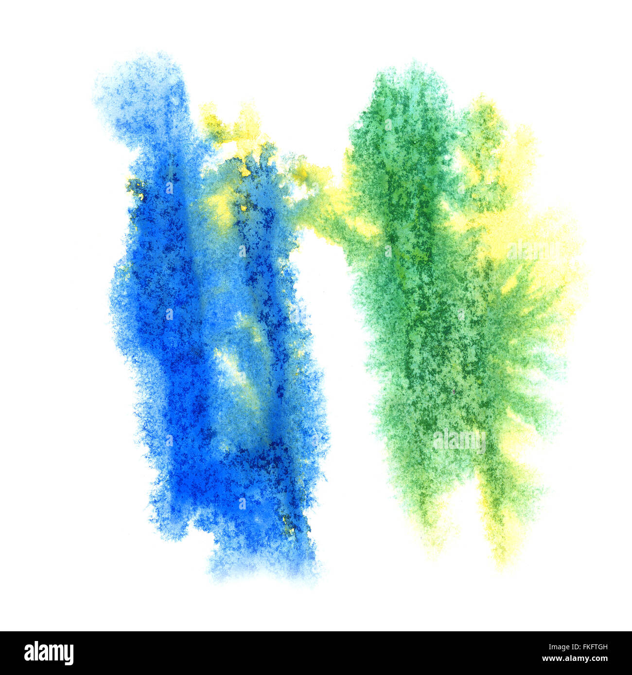 paint splash green blue color ink watercolor isolated stroke Stock ...