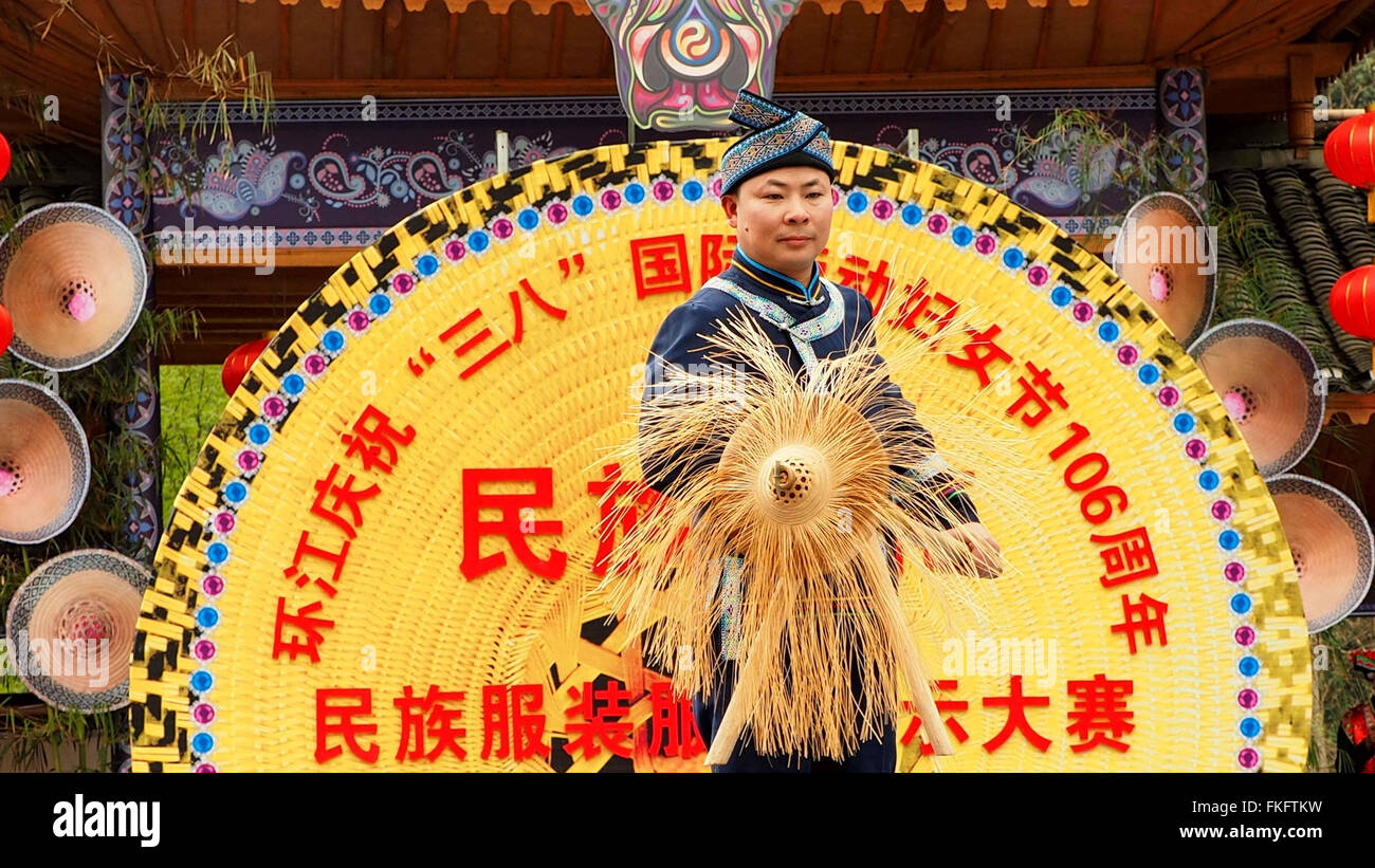 Hechi, China's Guangxi Zhuang Autonomous Region. 8th Mar, 2016. A man ...
