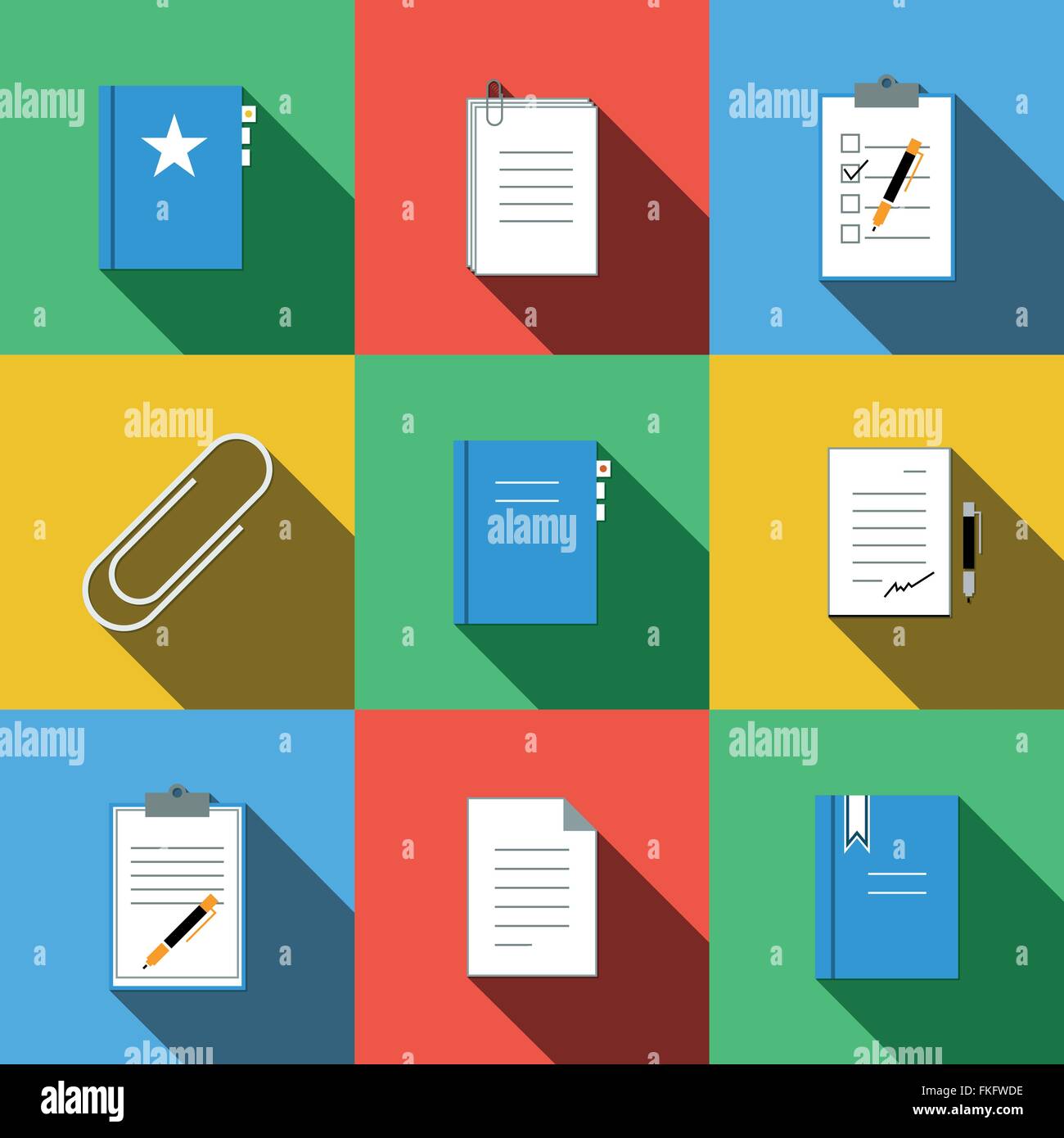 Survey flat color icons Stock Vector Images - Alamy