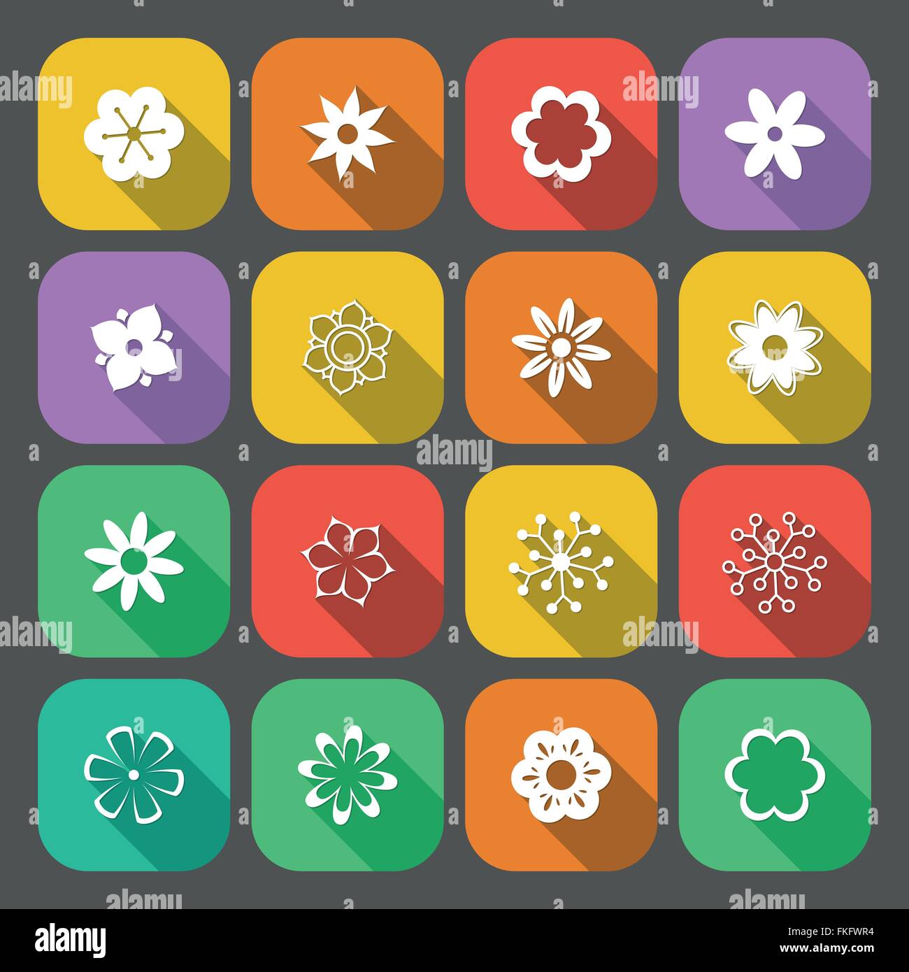 Set of Floral Buttons Stock Vector Image & Art - Alamy