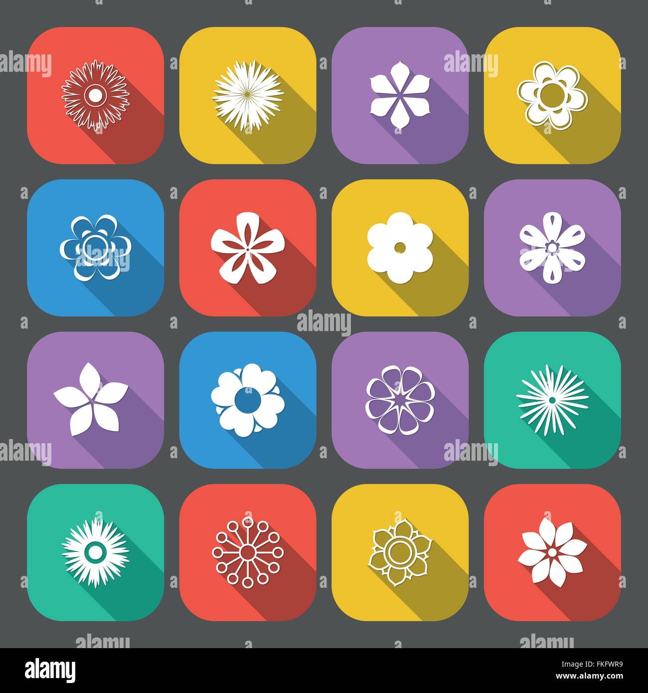 Set of Floral Buttons Stock Vector Image & Art - Alamy