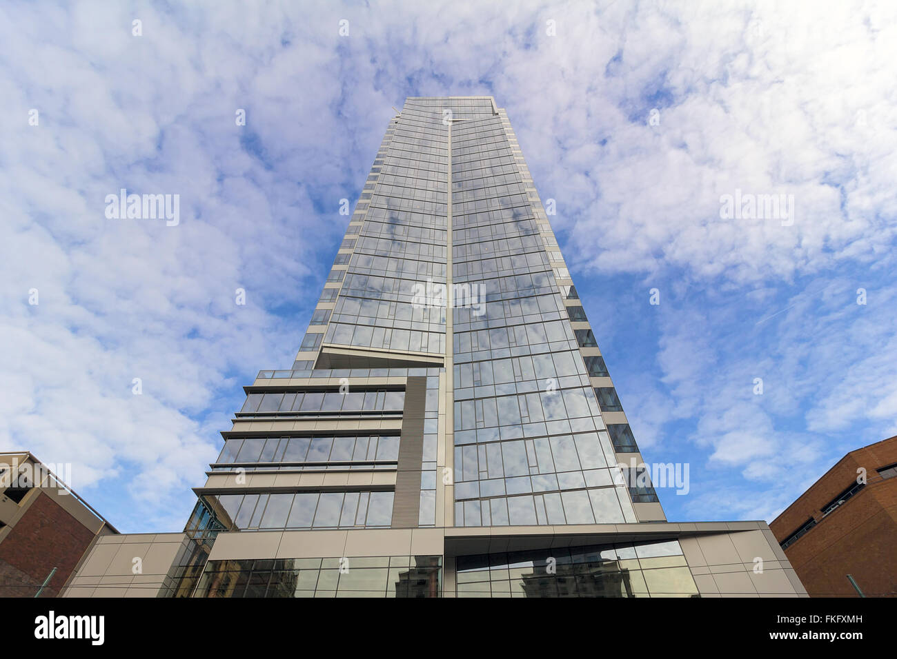 Modern Glass Retail and Office Tower in downtown Portland Oregon Stock ...