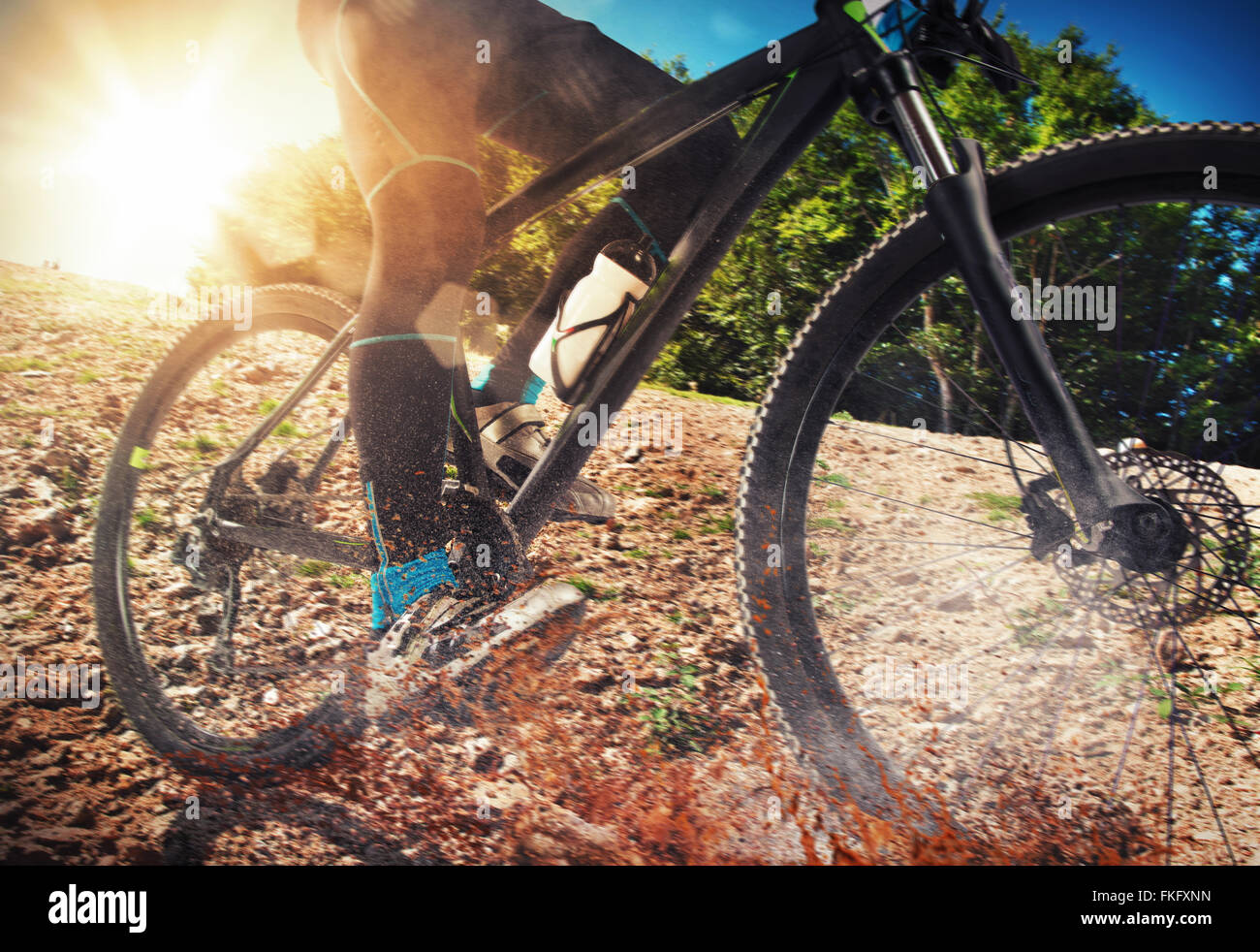 Mountain bike on ground Stock Photo - Alamy