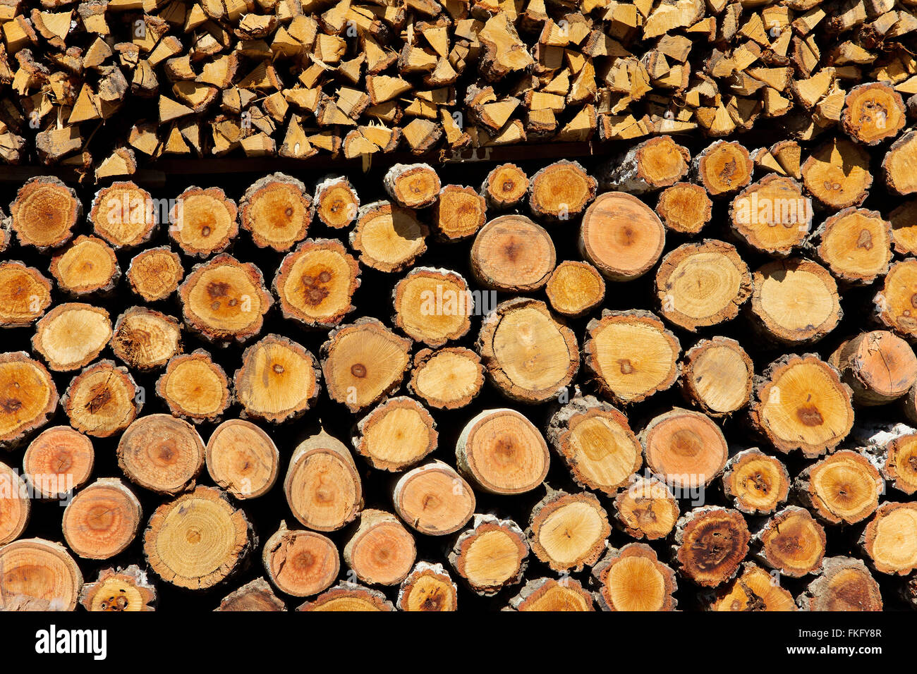 Stacked of firewood background Stock Photo - Alamy