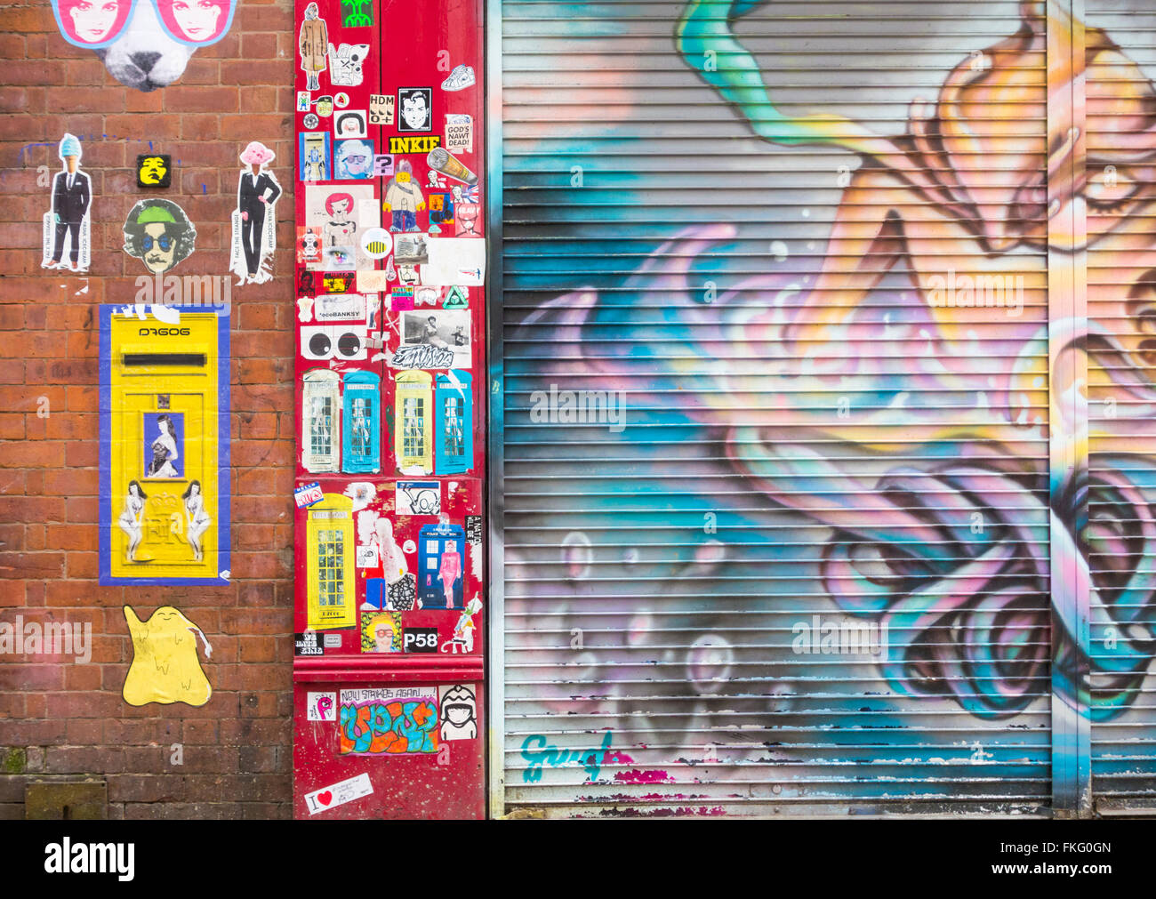 Graffiti on metal shutters hi-res stock photography and images - Alamy