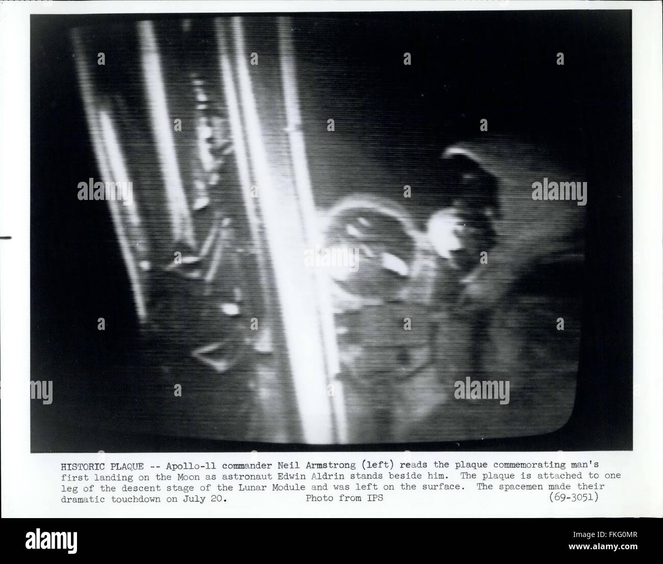 Plaques On The Moon Landing