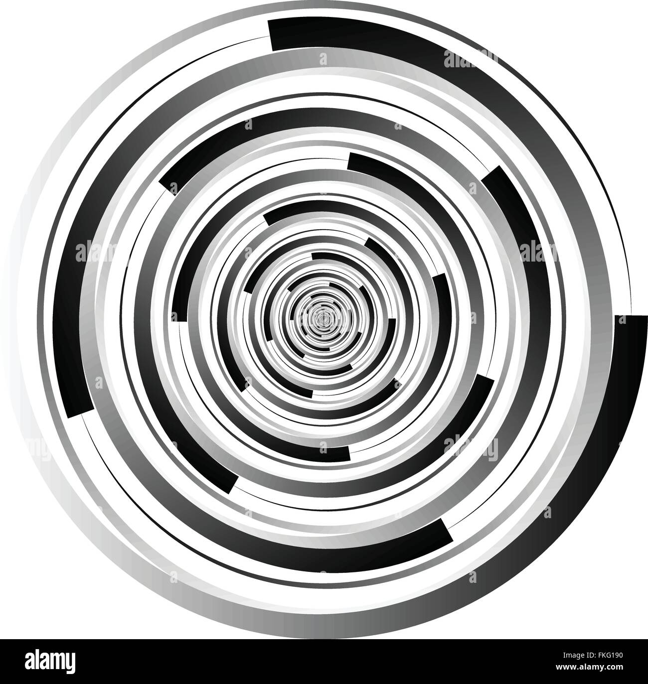Concentric - converging circles. Abstract vortex, spiraling graphics ...