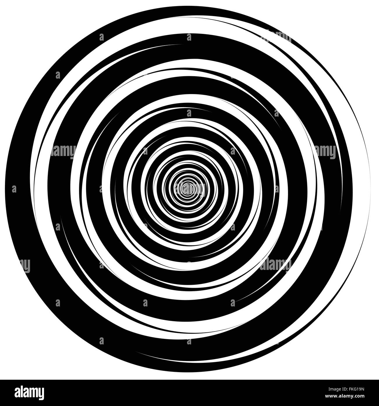 Concentric - converging circles. Abstract vortex, spiraling graphics ...