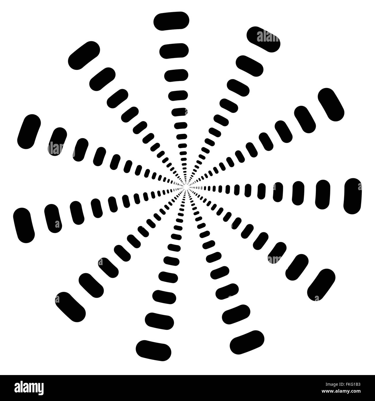 Abstract monochrome radial, burst element. Single shape isolated Stock ...