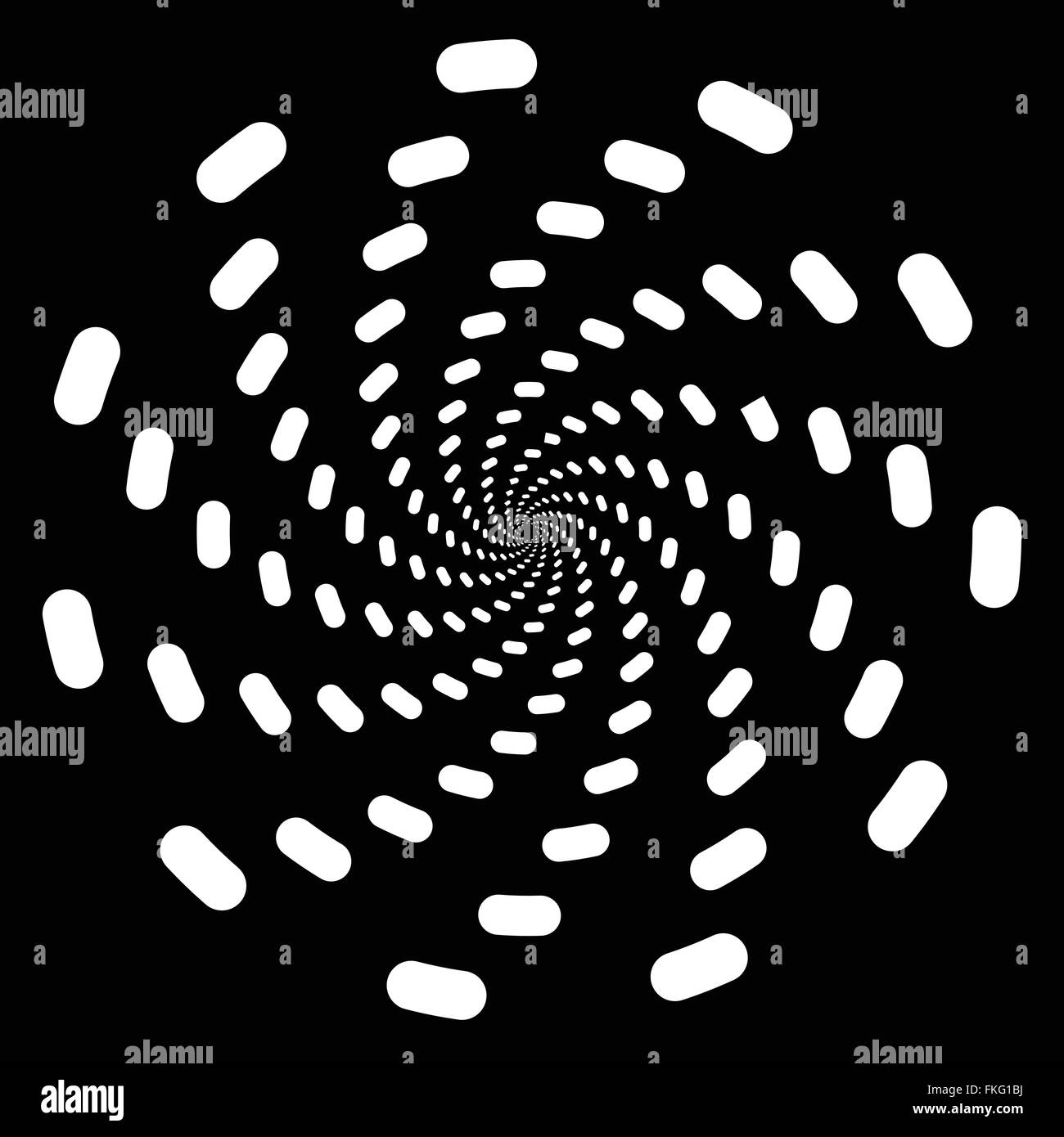 Abstract monochrome radial, burst element. Spiral, vortex shape Stock ...
