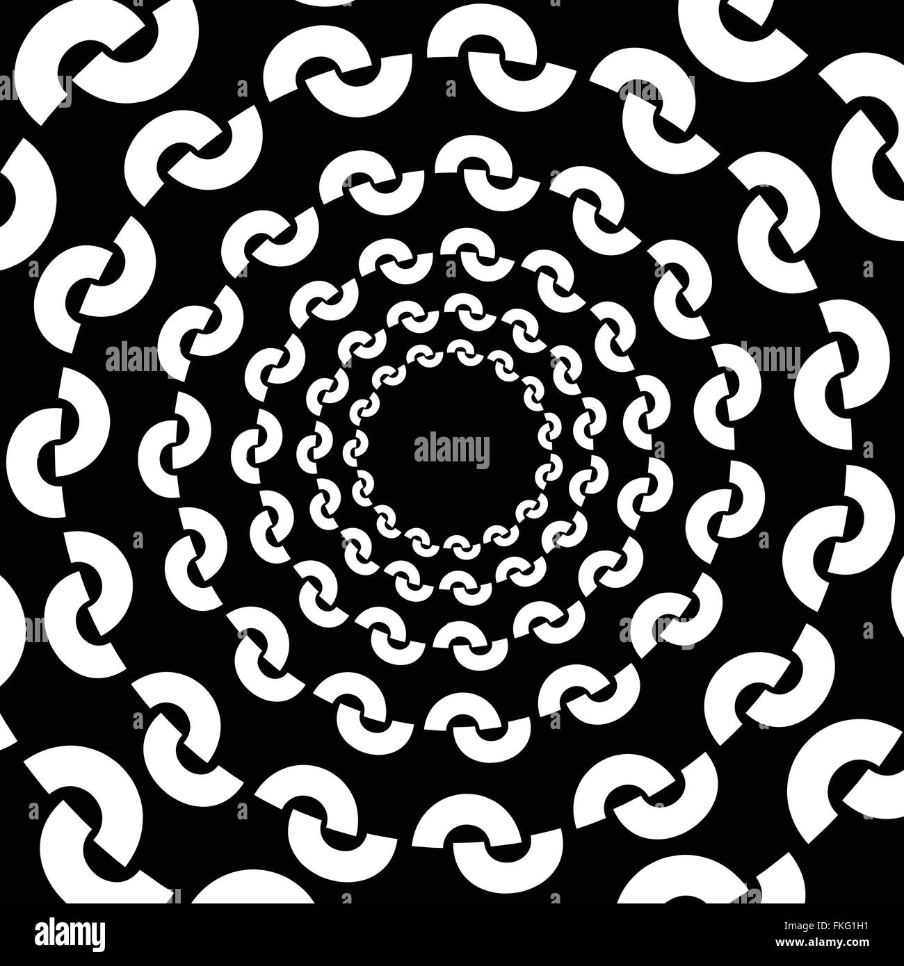 Circular, radiating element. Abstract monochrome geometric graphic ...