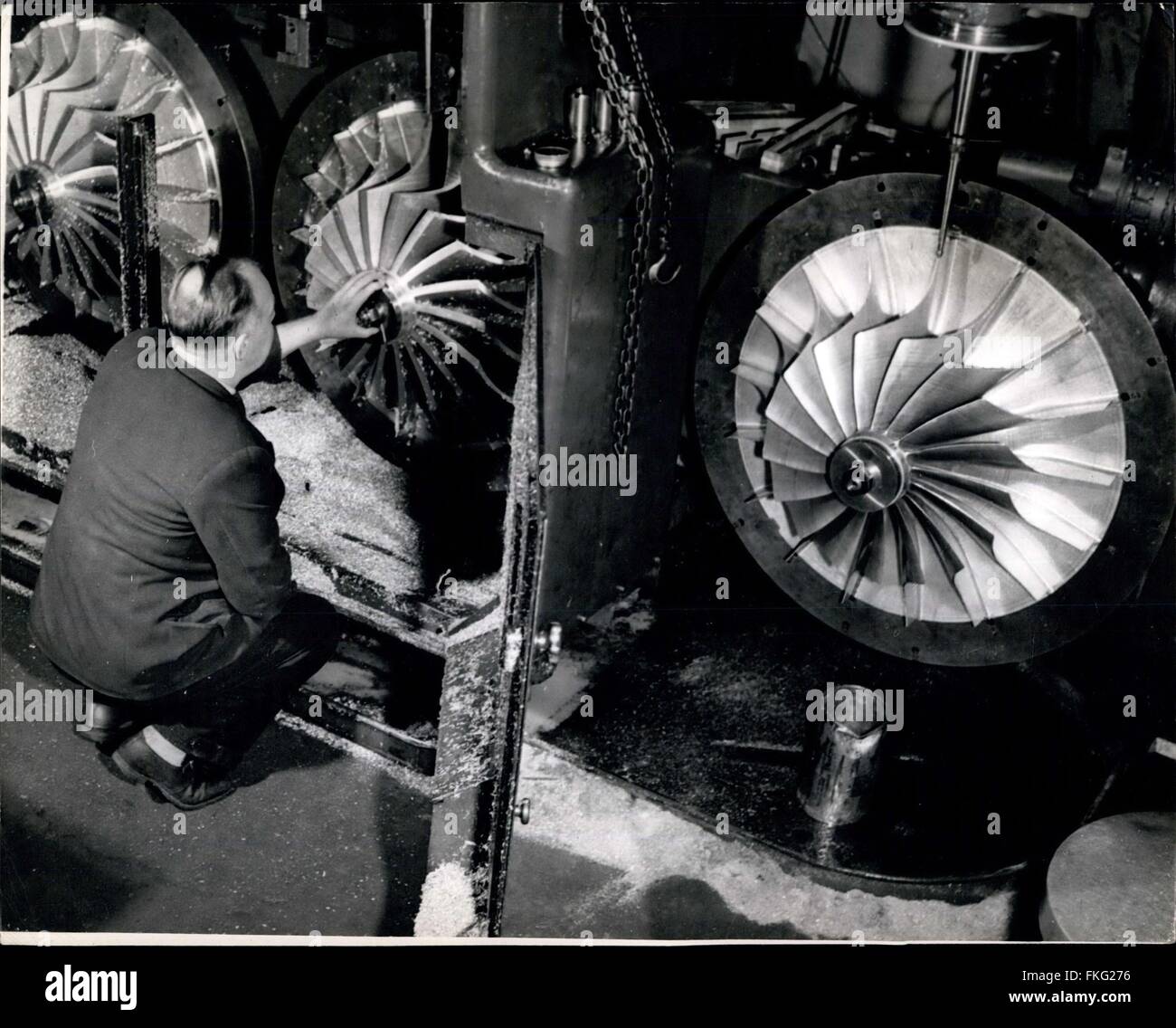 1957 - Jet Engine: The Impeller is Cut: A Cincinnsti Proflling machine ...