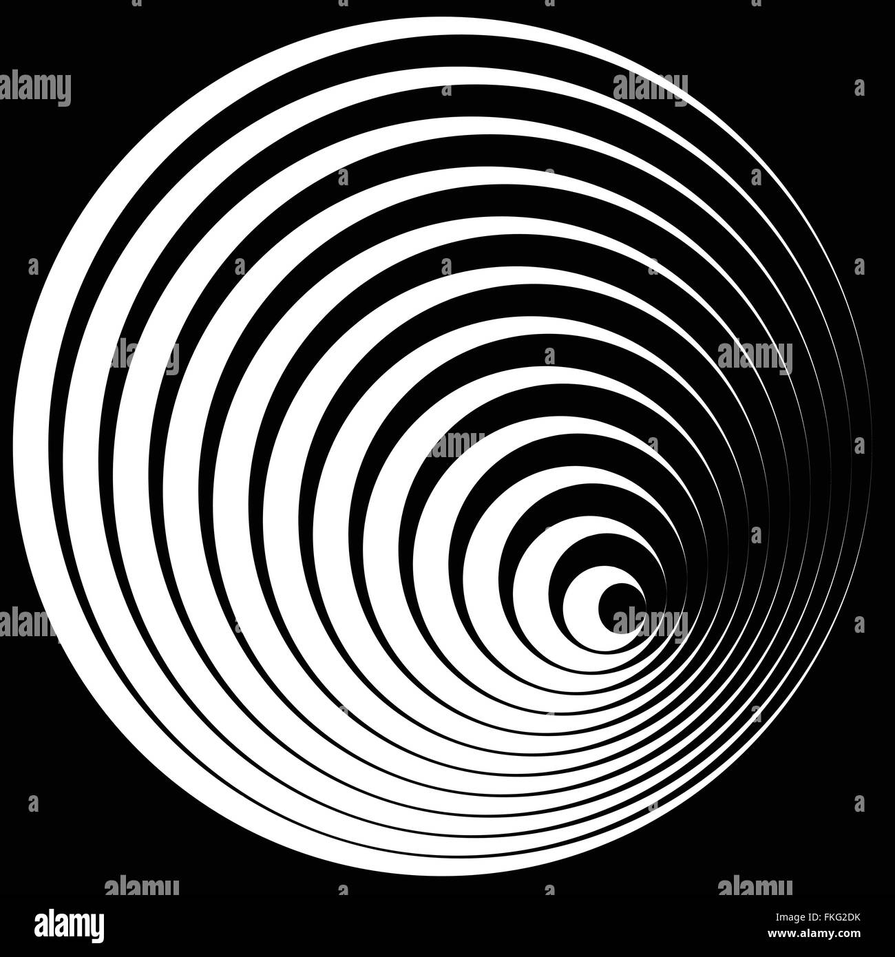 Concentric circles with stroke profile abstract element Stock Vector ...