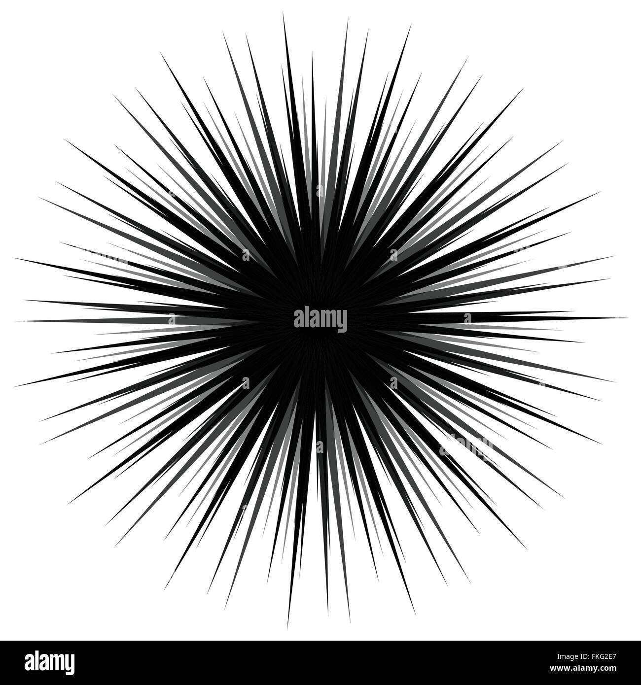 Abstract bursting, spiky shape. Monochrome vector design element Stock ...