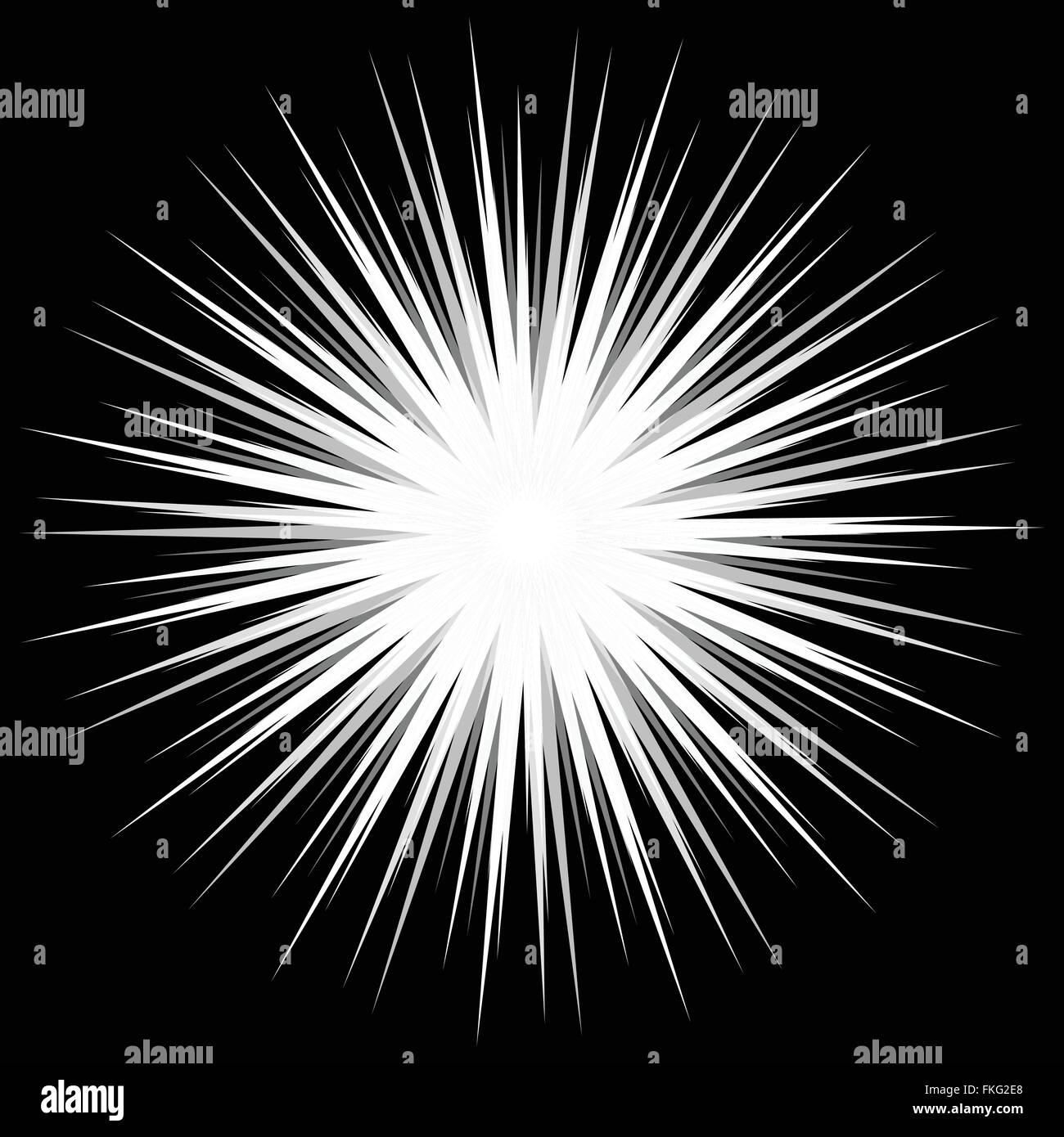 Abstract bursting, spiky shape. Monochrome vector design element Stock ...