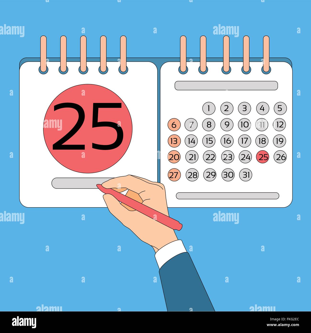 Bank holiday calendar circle hi-res stock photography and images - Alamy