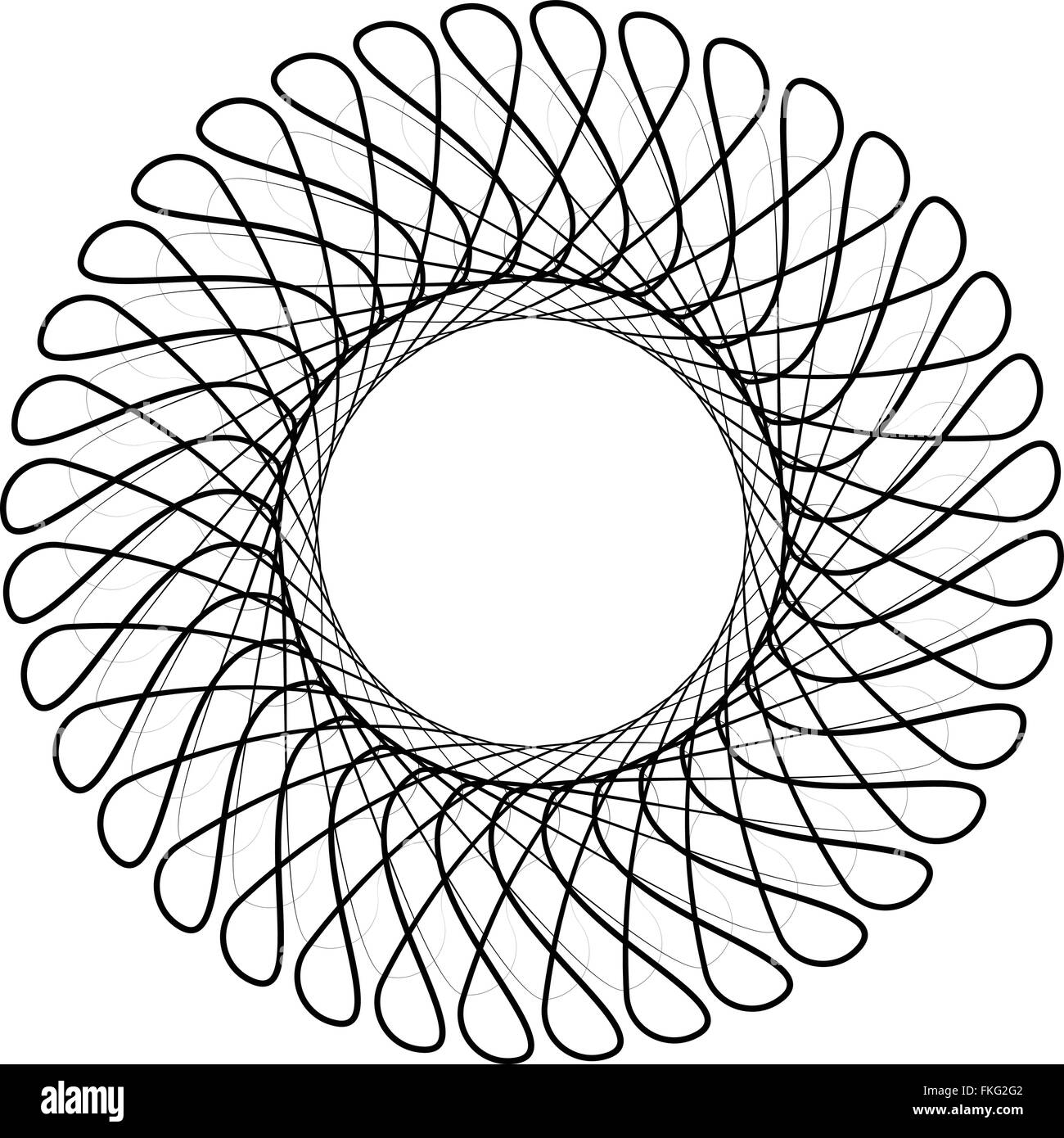 Abstract spiral element, motif isolated on white background Stock ...