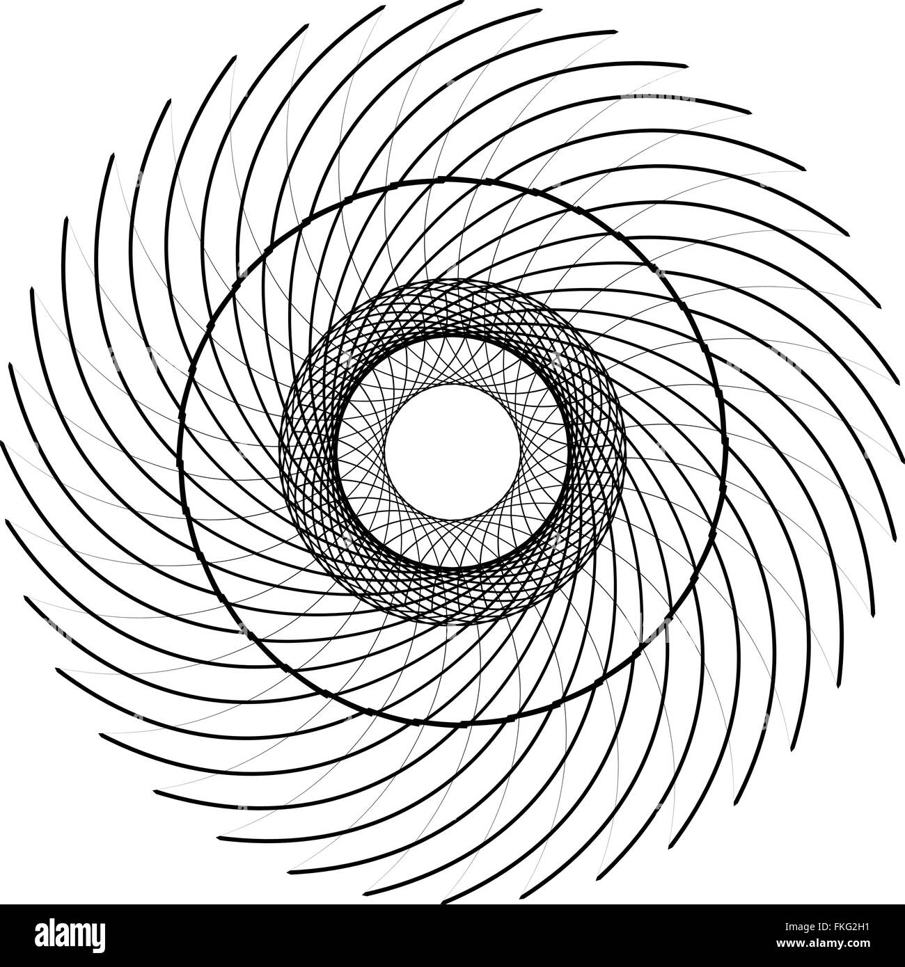 Abstract spiral element, motif isolated on white background Stock ...