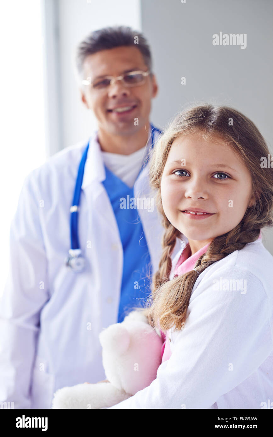 Portrait of cute little girl in hospital Stock Photo - Alamy
