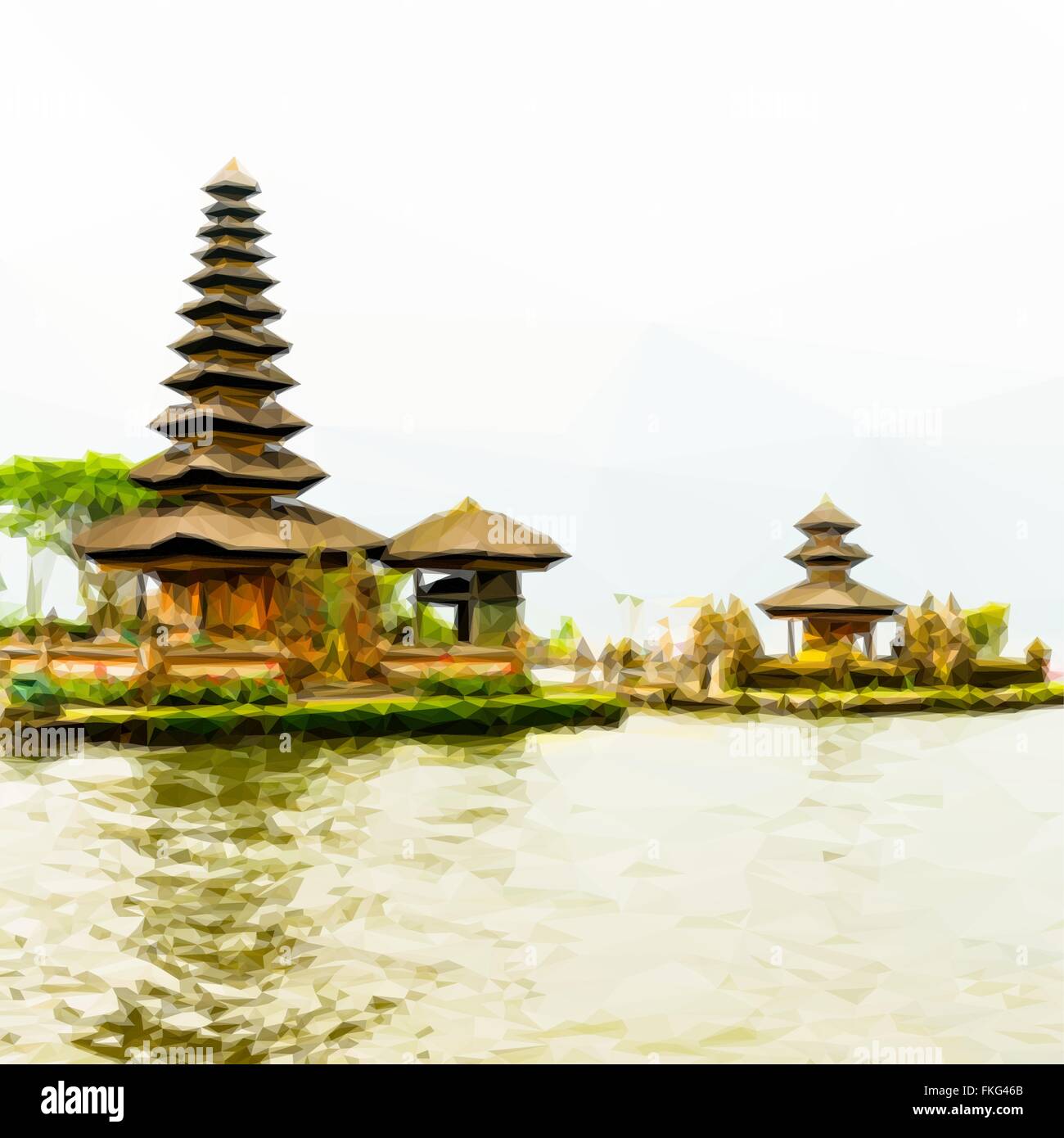 Bedugul Bali Background Stock Vector Image & Art - Alamy