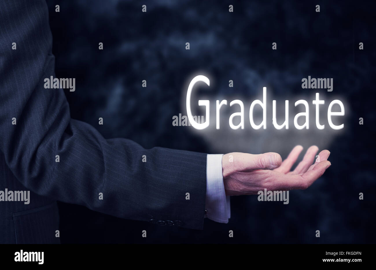 Graduation hand pressing button hi-res stock photography and images - Alamy