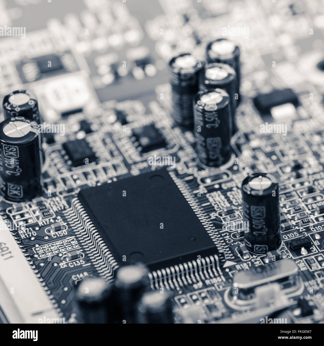 With the integrated circuit, close-up Stock Photo - Alamy