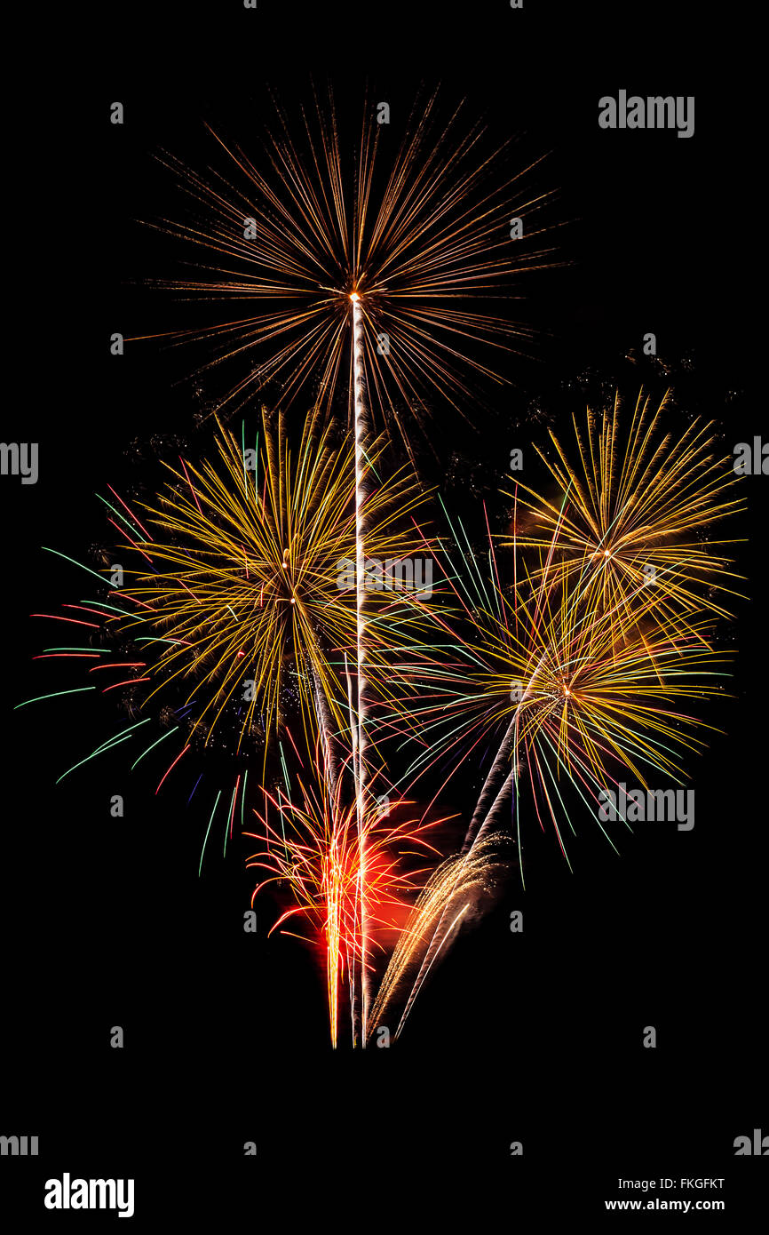 A photo of beautiful fire work set Stock Photo - Alamy