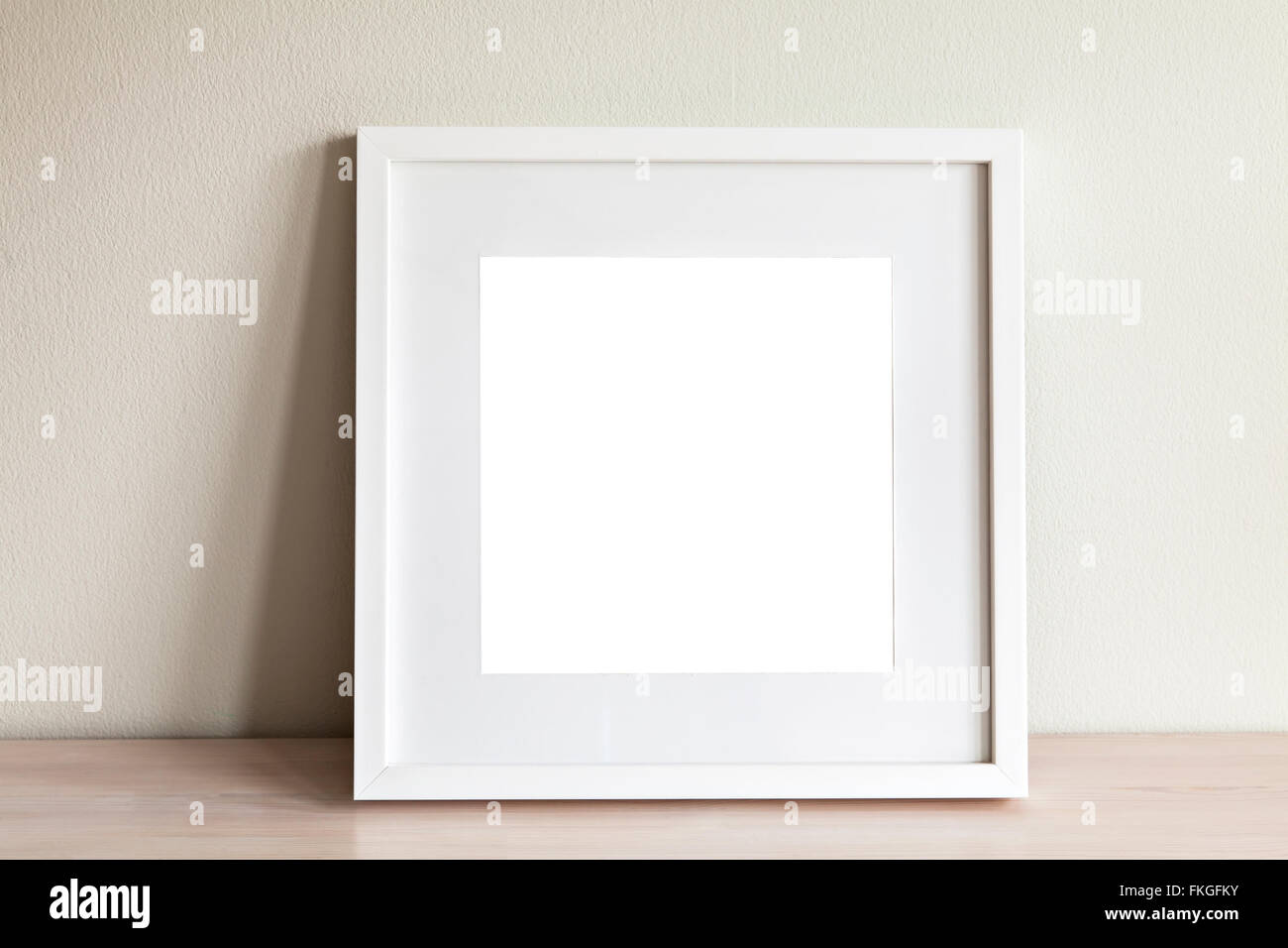 Image of mockup scene with white square frame Stock Photo - Alamy