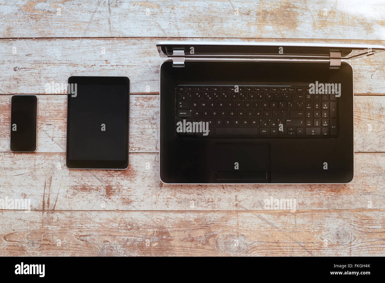 Top view photo of business objects Stock Photo - Alamy