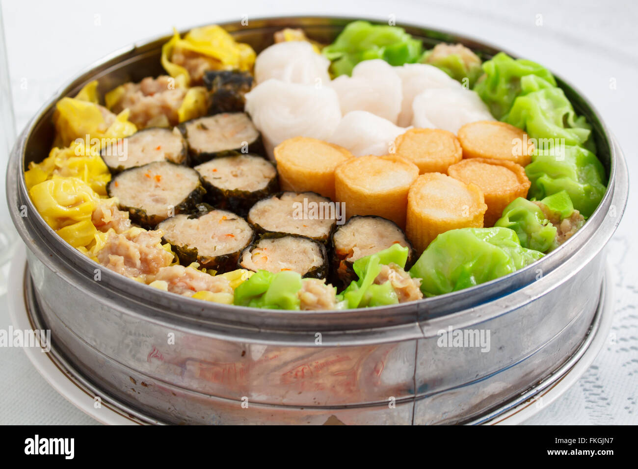 chinese food appetizer, mixed dim sum in the feast Stock Photo - Alamy