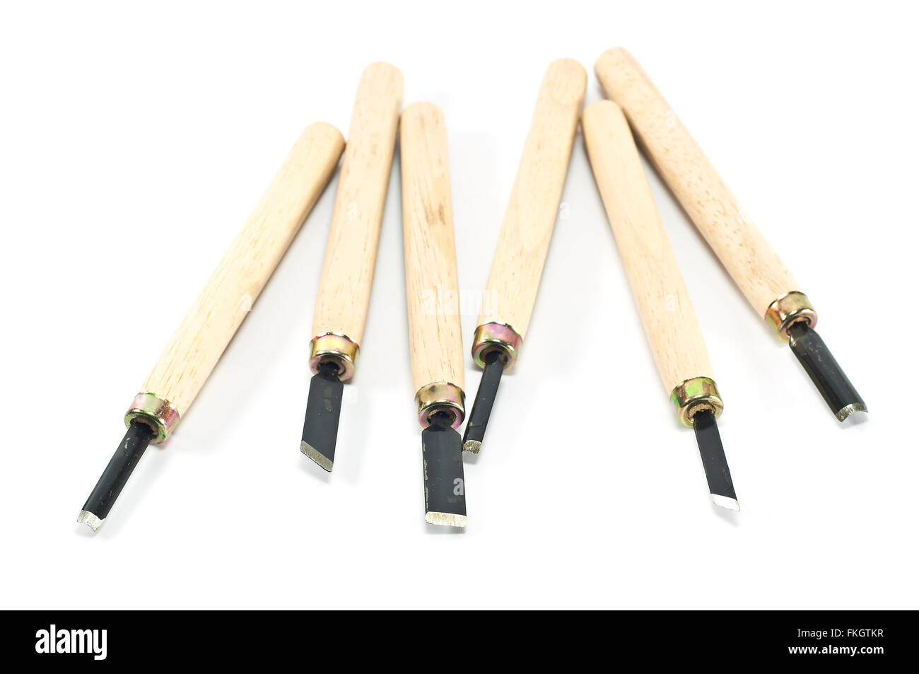 Chisel kit for carving artwork isolated on white background Stock Photo ...
