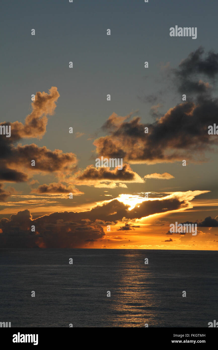 South Pacific sunset Stock Photo - Alamy