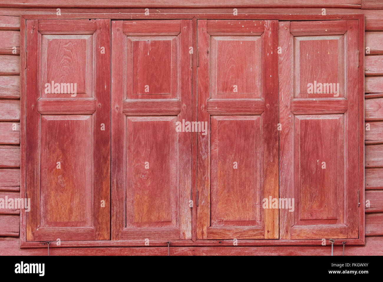 Antique Wooden Windows Stock Photo - Alamy