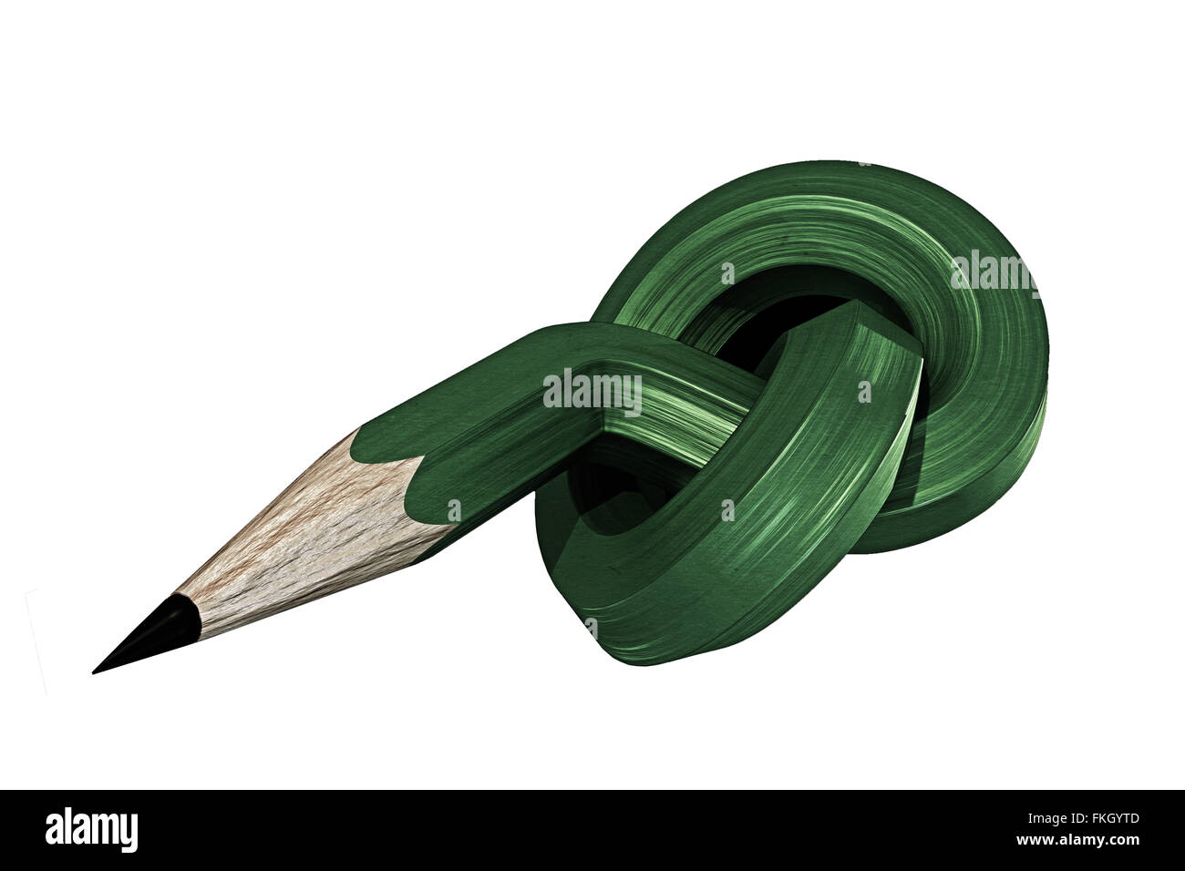bend pencil isolated on white background Stock Photo - Alamy