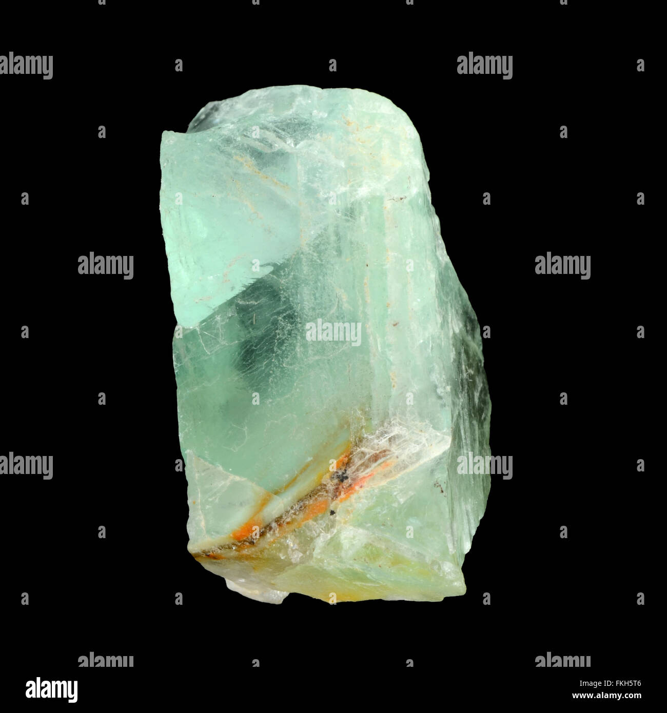Raw Green Fluorite, isolated on black background Stock Photo - Alamy