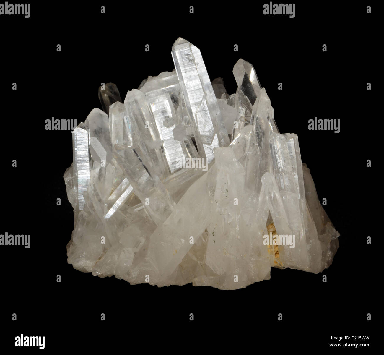 Natural Quartz Crystal, isolated on black background Stock Photo - Alamy