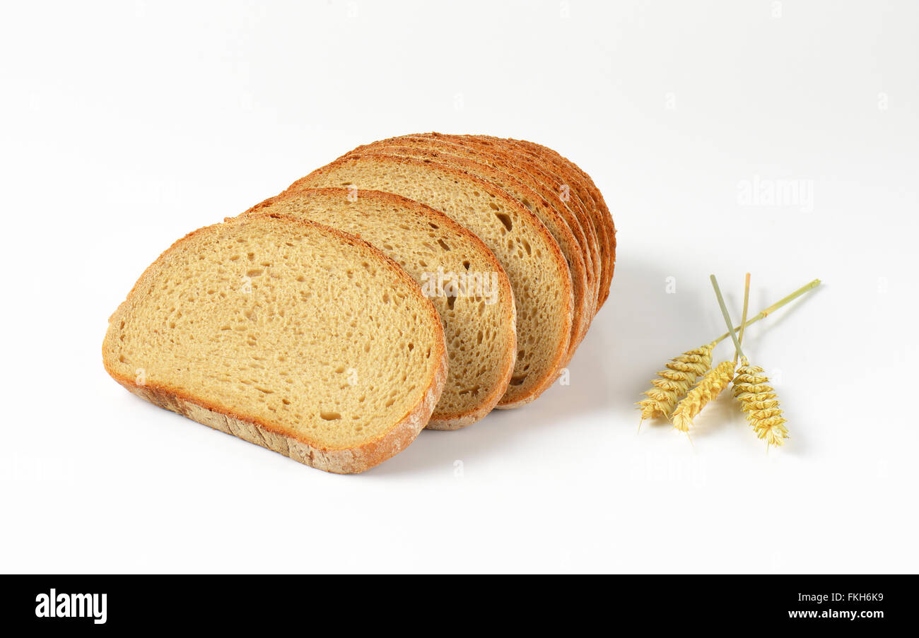 close up of sliced bread on white background Stock Photo - Alamy