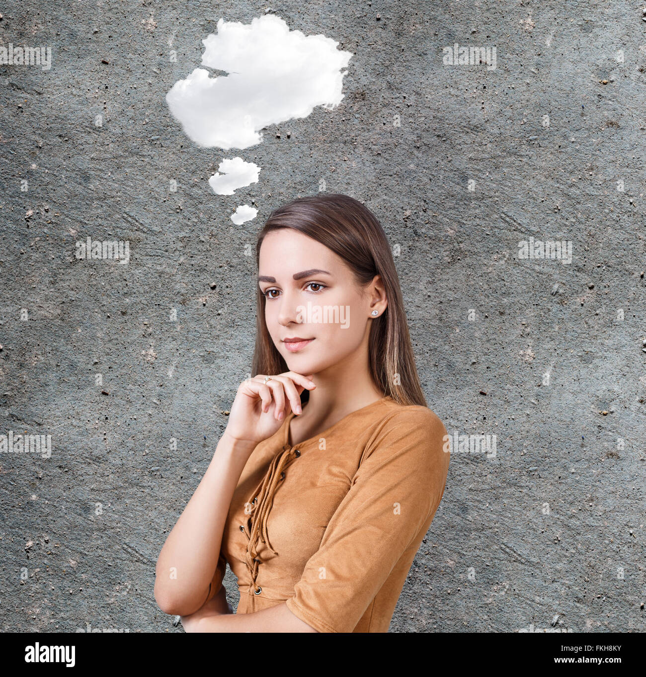 Woman thinking idea hi-res stock photography and images - Alamy