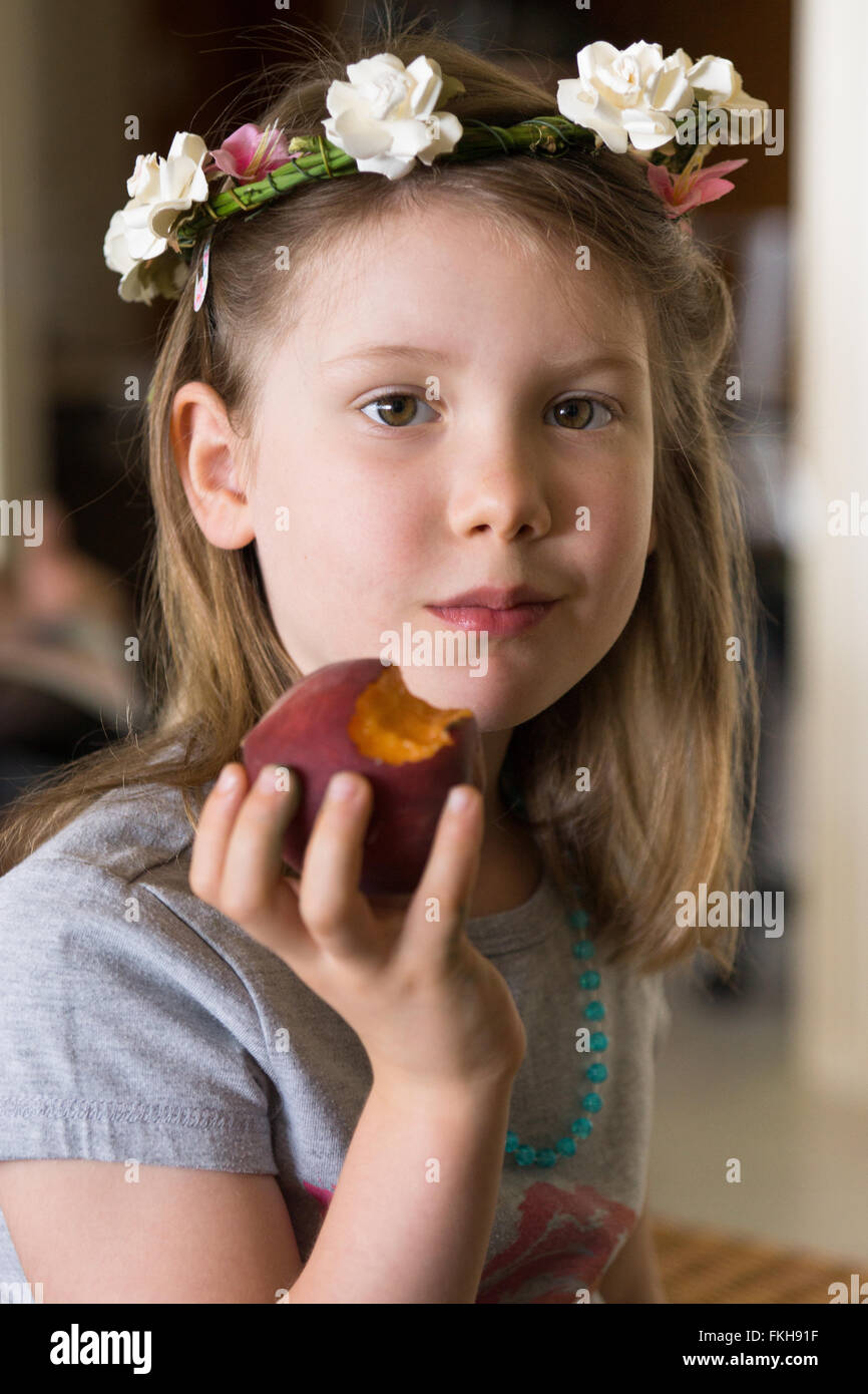 Peach snack hi-res stock photography and images - Alamy