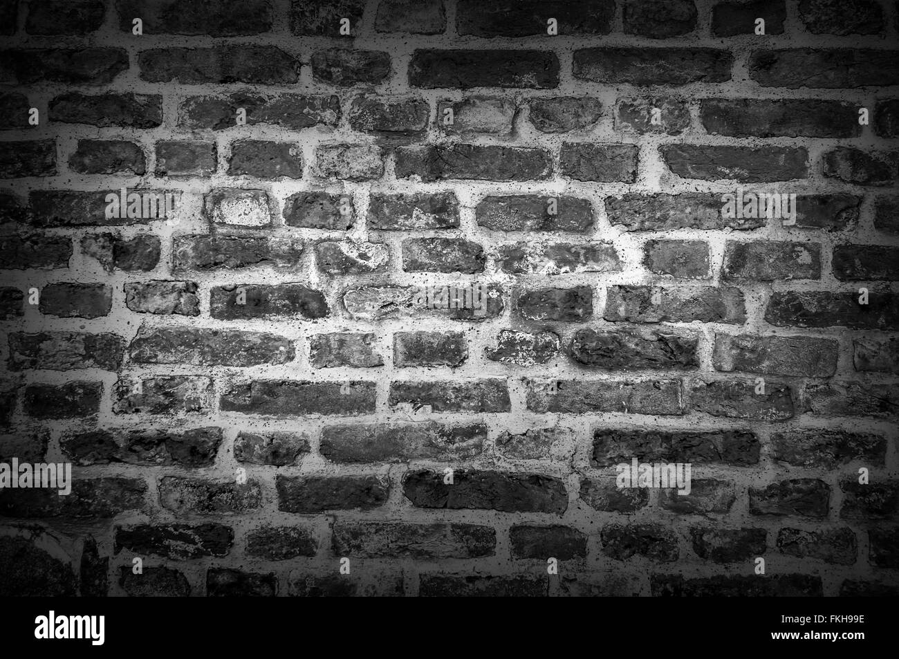 Black and white brick wall texture Stock Photo - Alamy