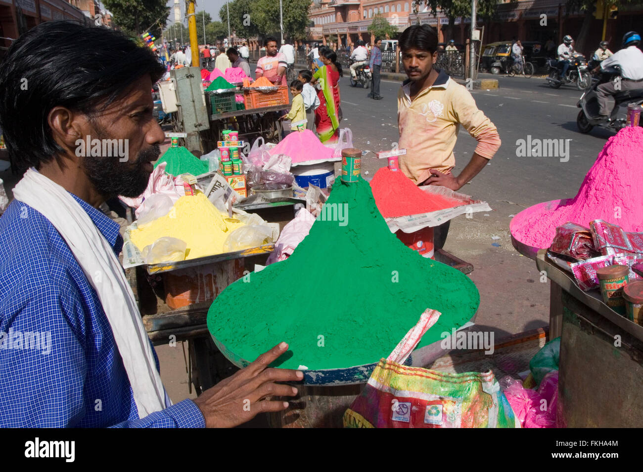 Holi,coloured powder throwing festival,Jaipur,Rajasthan,India,South ...
